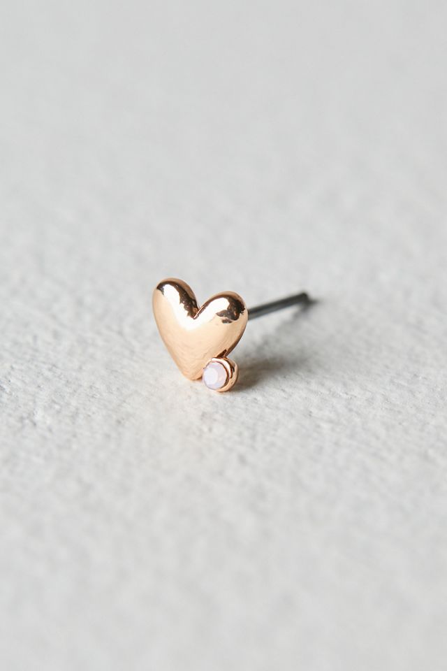 Metal Heart Gold Plated Stud | Free People UK