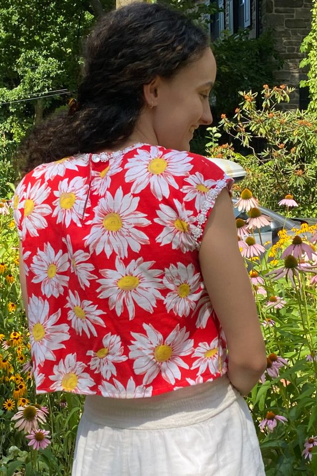 Vintage Hand Made Cropped Daisy Top Selected by KA.TL.AK | Free People