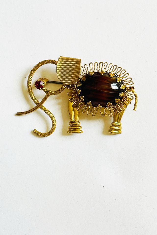 Vintage Sweet Elephant Pin Selected by FernMercantile | Free People