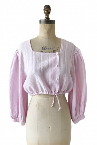 Vintage 1970s Pink Cotton Top Selected by Raleigh Vintage | Free People