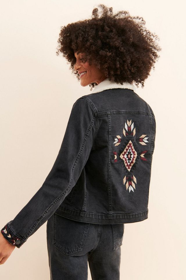 Driftwood Embroidered Trucker Jacket | Free People