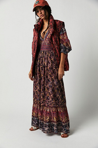 Golden Hour Border Maxi Dress | Free People