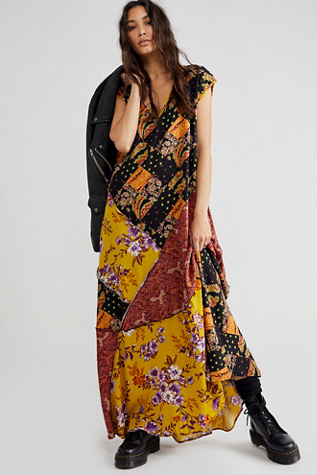 Desert Flower Patched Maxi Dress | Free People
