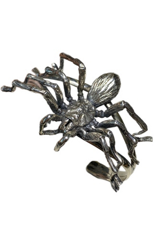 Sterling Silver Vintage Bracelet 3D Tarantula Cuff Selected by Lux ...