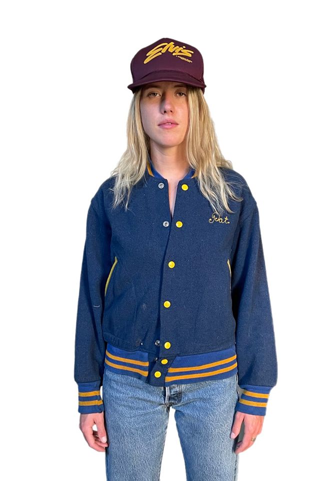 Vintage Embroidered Letterman Jacket Selected By Villains Vintage ...