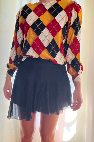 Vintage Harlequin Pattern Blouse Selected By KA.TL.AK | Free People