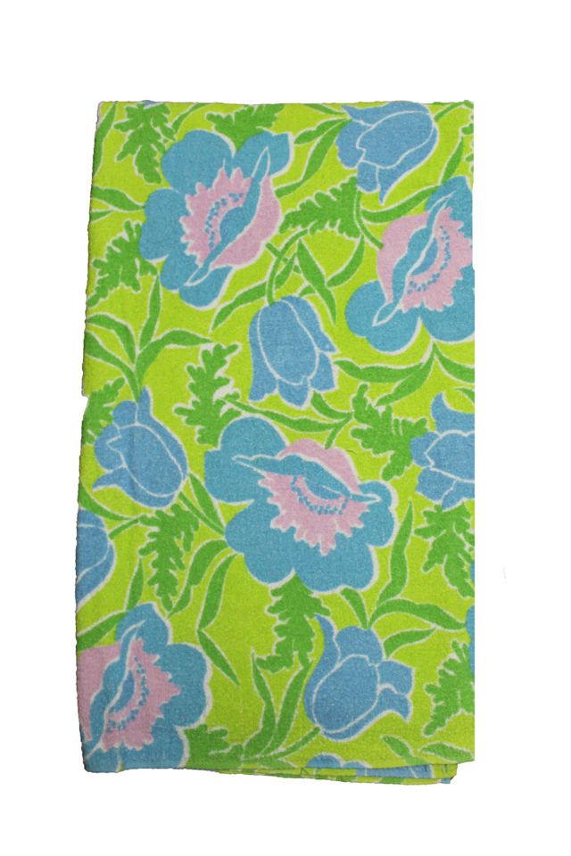 Vintage 1960's Flower Print Beach Towel Selected By Afterlife Boutique ...
