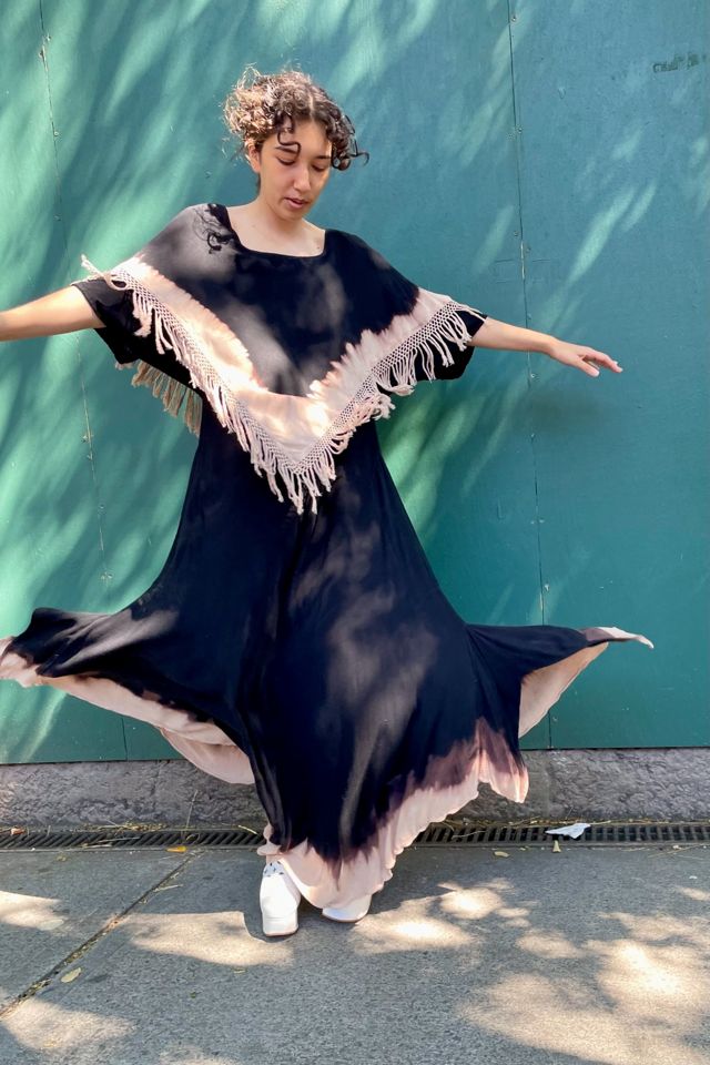 Vintage Moroccan Dip Dyed Fringe Maxi Dress Selected by MARMALADE ...
