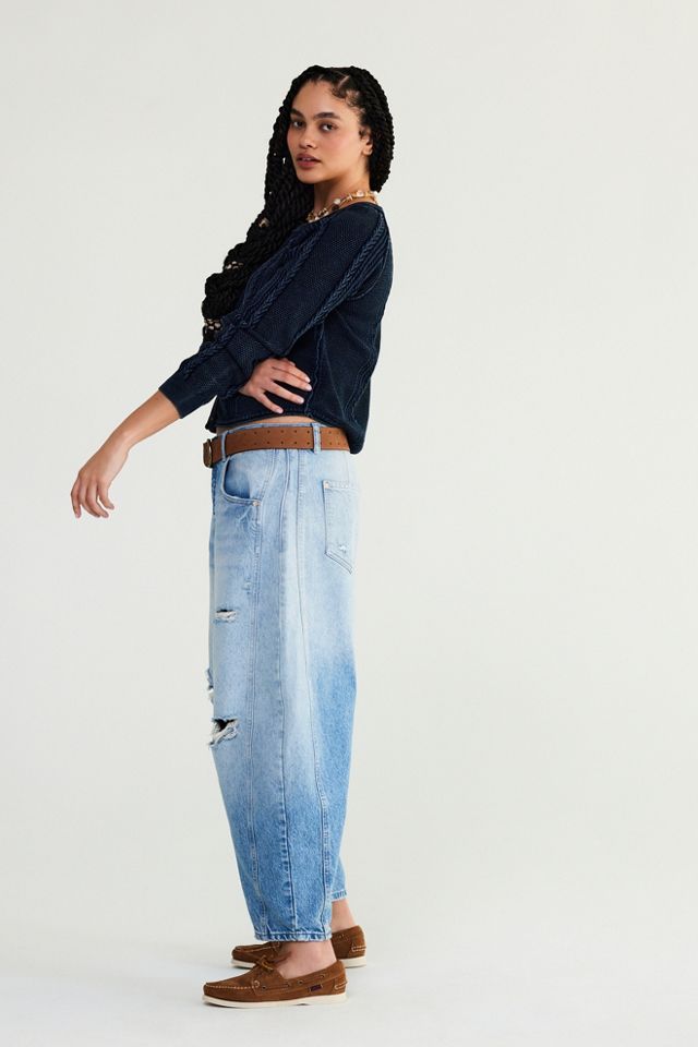 We The Free Good Luck Mid-Rise Barrel Jeans | Free People