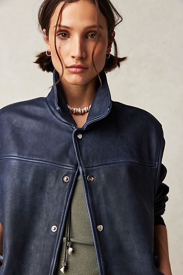 Coach Overdye Leather Jacket | Free People Coach Overdye Leather Jacket | Free People