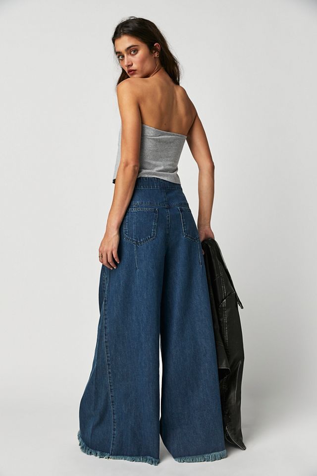 Paneled Wild Leg Jeans | Free People UK
