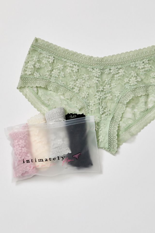 Daisy Lace Low Rise Hipster 5 Pack Undies Free People
