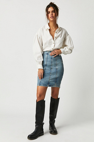 We The Free Dom Denim Midi Skirt | Free People