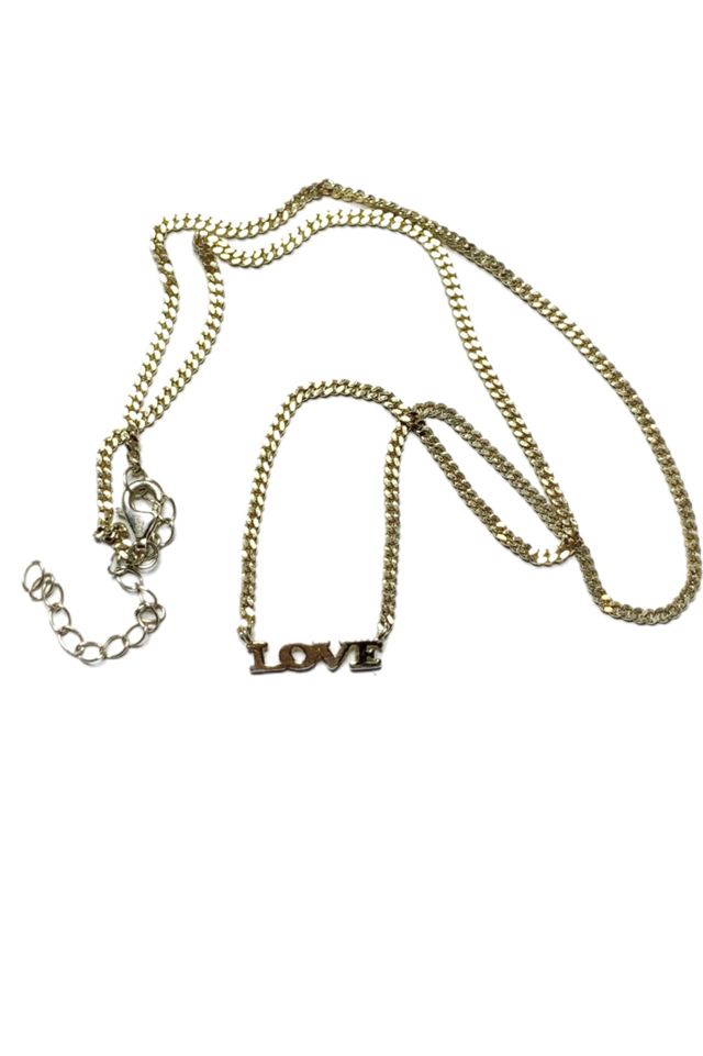 Vintage Y2K Gold “Love” Necklace Selected by Lux Revival | Free People