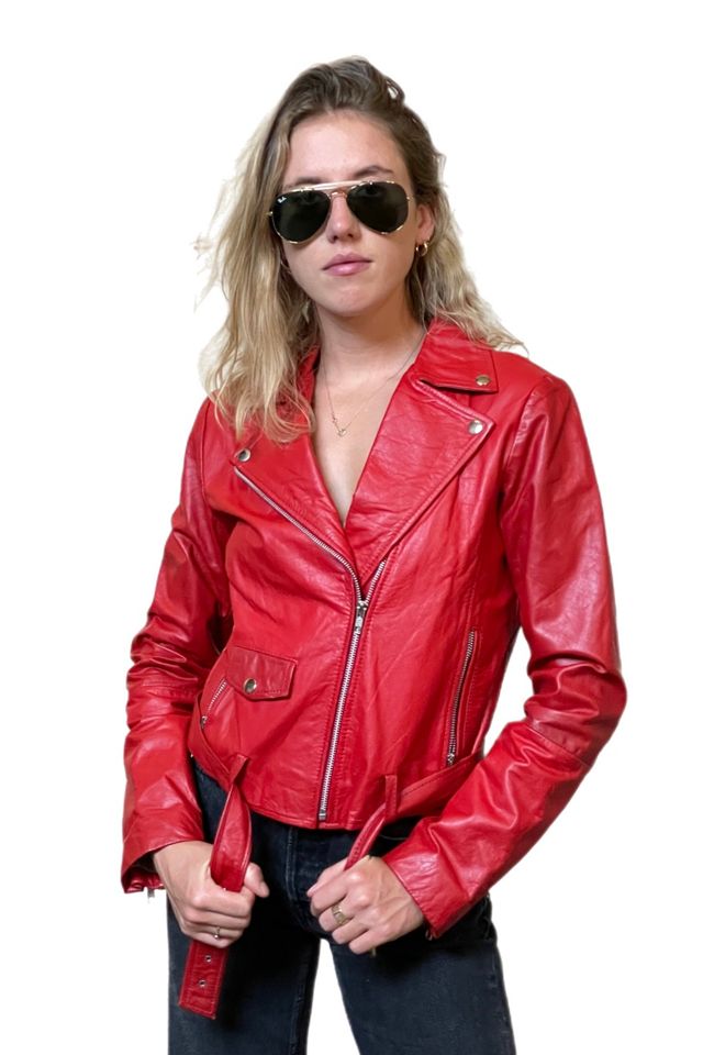 Vintage Red Leather Jacket Selected By Villains Vintage | Free People