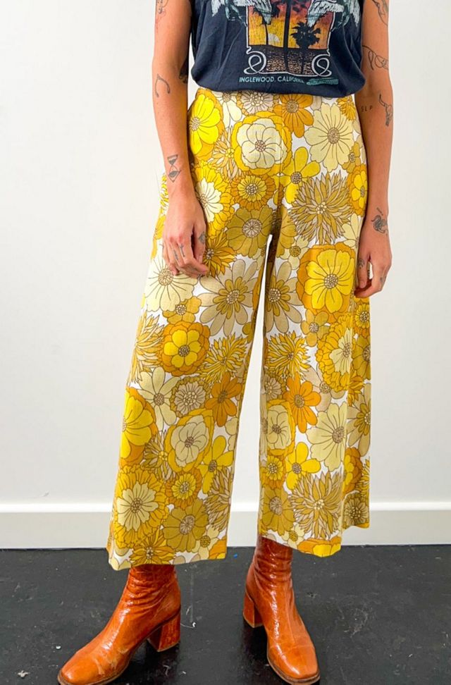 Magpie Vintage Liv Wide Botanical Pants | Free People