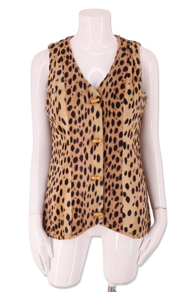 1960s Faux Fur Leopard Vest Top Selected By Ritual Vintage | Free People