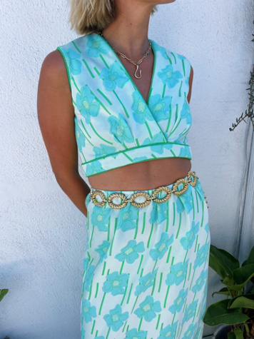 Reworked 1970s Aqua Daisy Set Selected by Madly Vintage | Free People