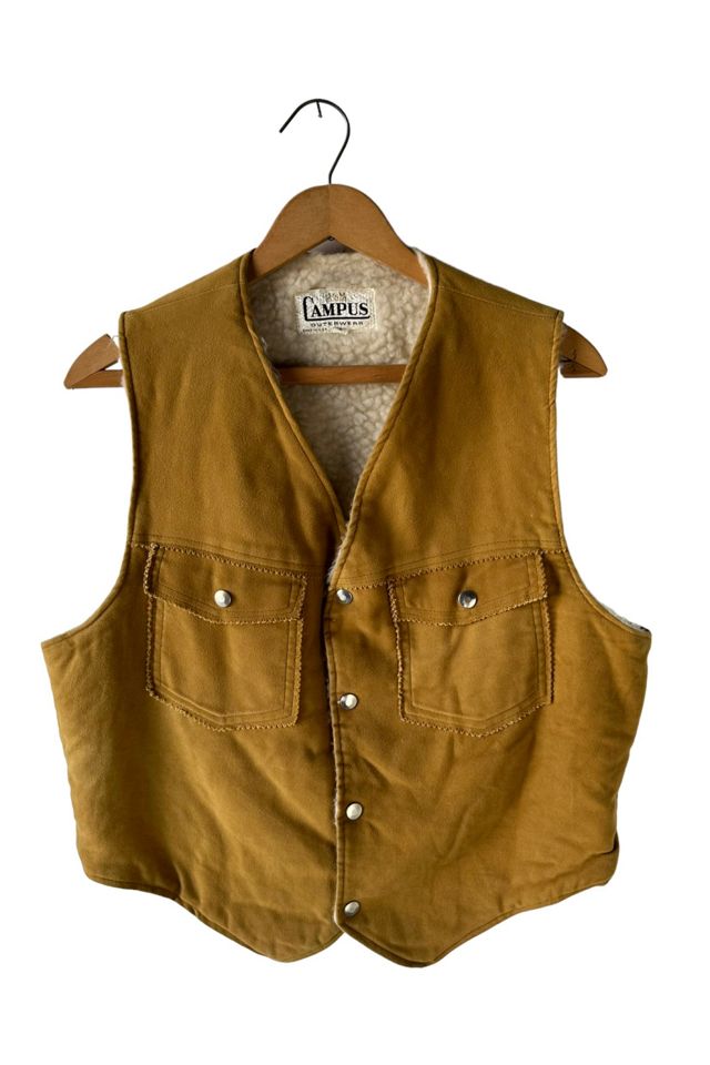 Vintage 1970's Campus Brand Faux Suede Vest Selected by Vintage Warrior ...