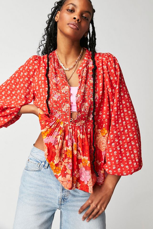 Spell Yellow Rose Boho Blouse | Free People UK