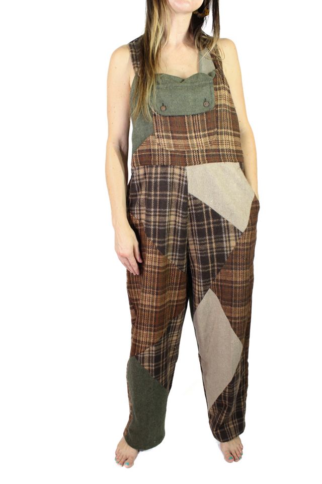 1990s Plaid Patchwork Overalls Selected By Moons + Junes Vintage | Free ...