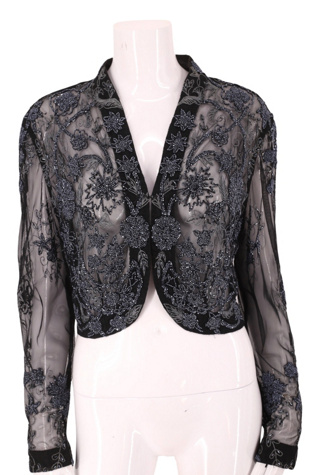 1980s Heavily Beaded Mesh Cropped Jacket Selected By Ritual Vintage ...