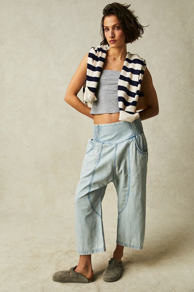 We The Free Lunan Crop Harem Jeans | Free People