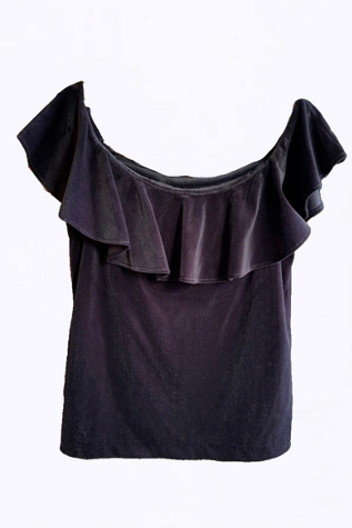 Yves Saint-Laurent Off The Shoulder Ruffle Blouse Selected by Nomad ...