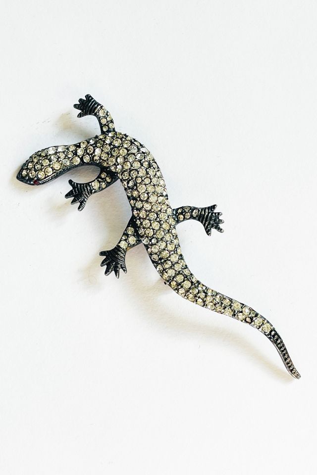 Vintage Pave Rhinestone Lizard Pin Selected by FernMercantile | Free People
