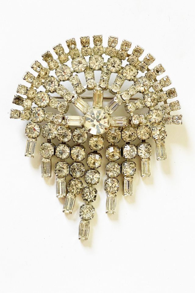 Vintage Large Rhinestone Fringed Pin Selected by FernMercantile | Free ...