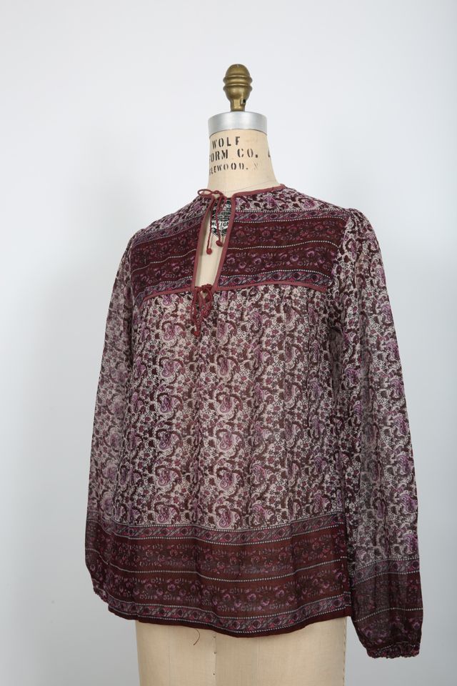 Vintage Floral Block Print Blouse Selected by Love Rocks Vintage | Free ...