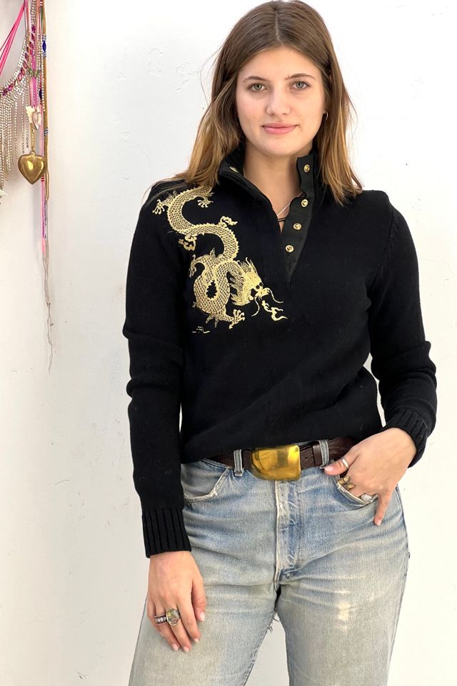 Vintage Ralph Lauren Golden Dragon Sweater Selected by Anna Corinna ...