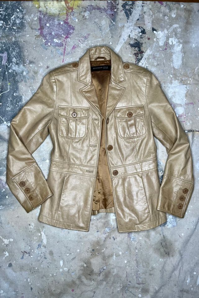 Tan Leather Jacket Selected by Wax Plant | Free People