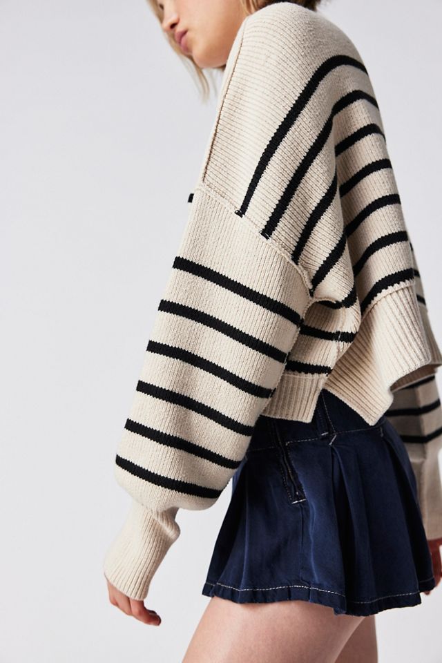 Easy Street Stripe Crop Pullover | Free People