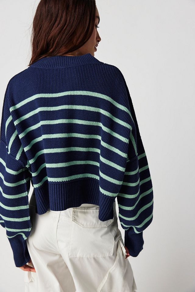 Easy Street Stripe Crop Pullover | Free People