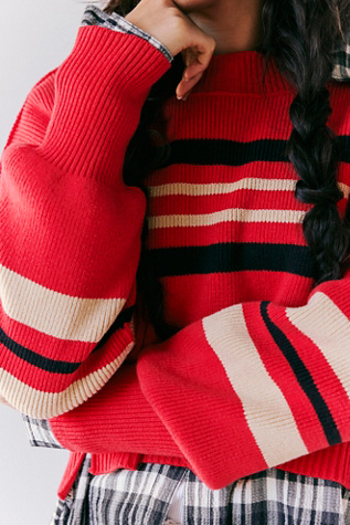 Easy Street Stripe Crop Pullover | Free People