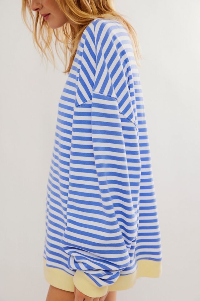 Classic Striped Oversized Crewneck | Free People