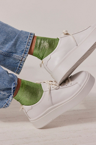 Maria La Rosa Laminated One Socks | Free People