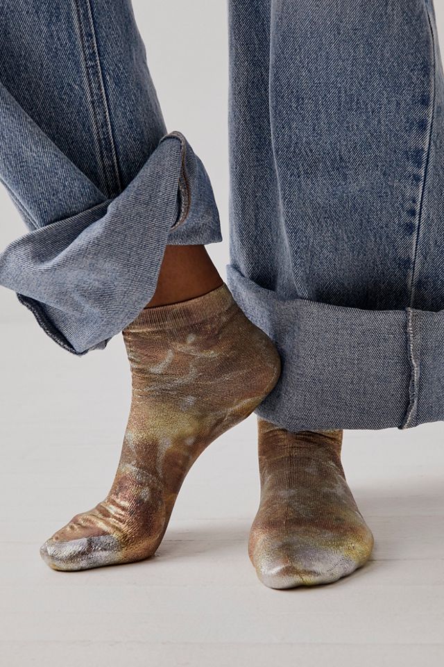 Maria La Rosa Laminated One Socks | Free People