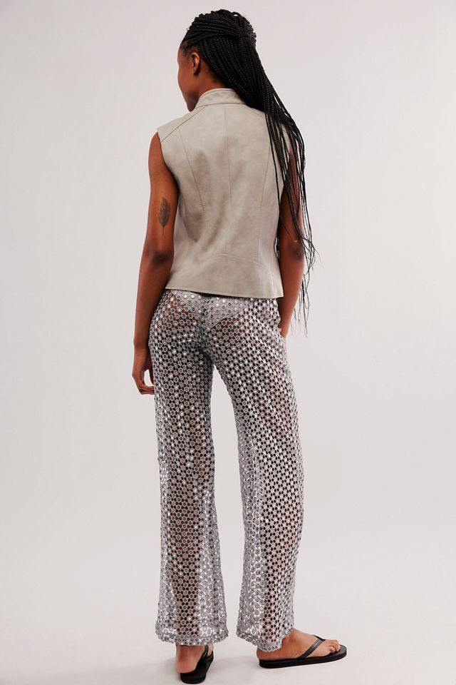 FP x EastNWestLabel Mirror Sequin Sheer Pants | Free People