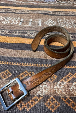 Vintage Tooled Leather Bird Belt Selected by Grievous Angel Vintage ...
