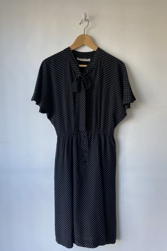 Vintage Yves Saint Laurent Black Silk Apostrophe Dress Selected by The ...