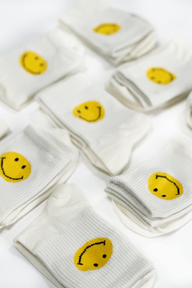 Hatch General Store Yellow Smiley Tube Socks | Free People