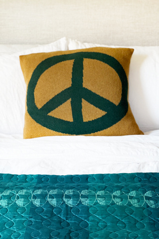Hatch General Store Knit Peace Pillow Mustard | Free People