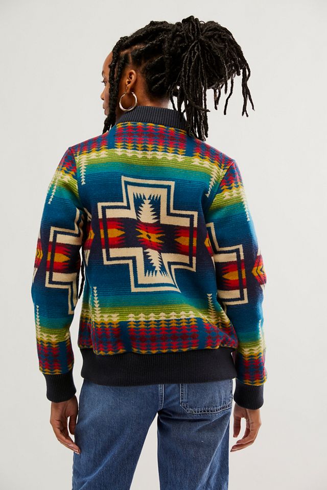 Pendleton Jaquard Bomber Coat | Free People UK