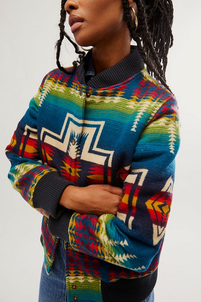 Pendleton Jaquard Bomber Coat | Free People UK
