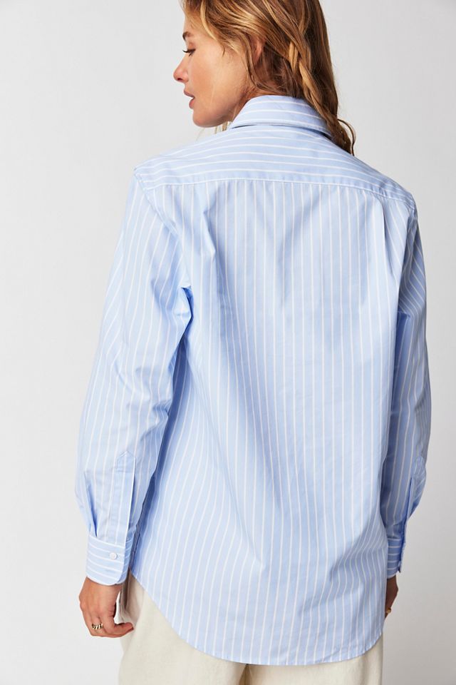 With Nothing Underneath Boyfriend Poplin Top | Free People UK