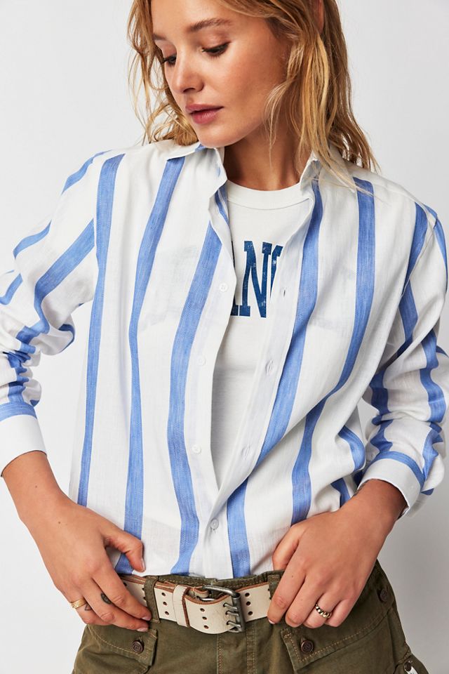 With Nothing Underneath Boyfriend Poplin Top | Free People UK