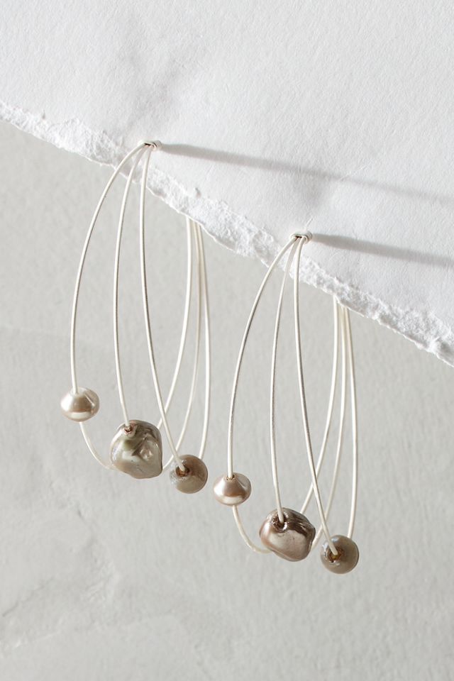 Pearl Layered Hoop | Free People