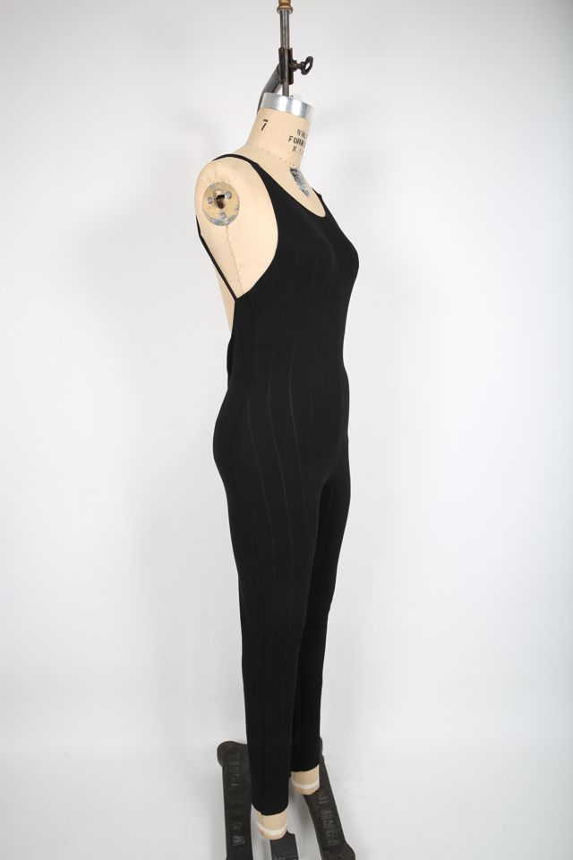 Y2K Black Stretch Jumpsuit Bodysuit Selected by Love Rocks Vintage ...